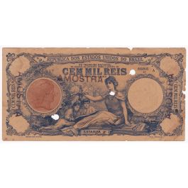 R 134o - 100 Mil Réis - 1904 - AMOSTRA